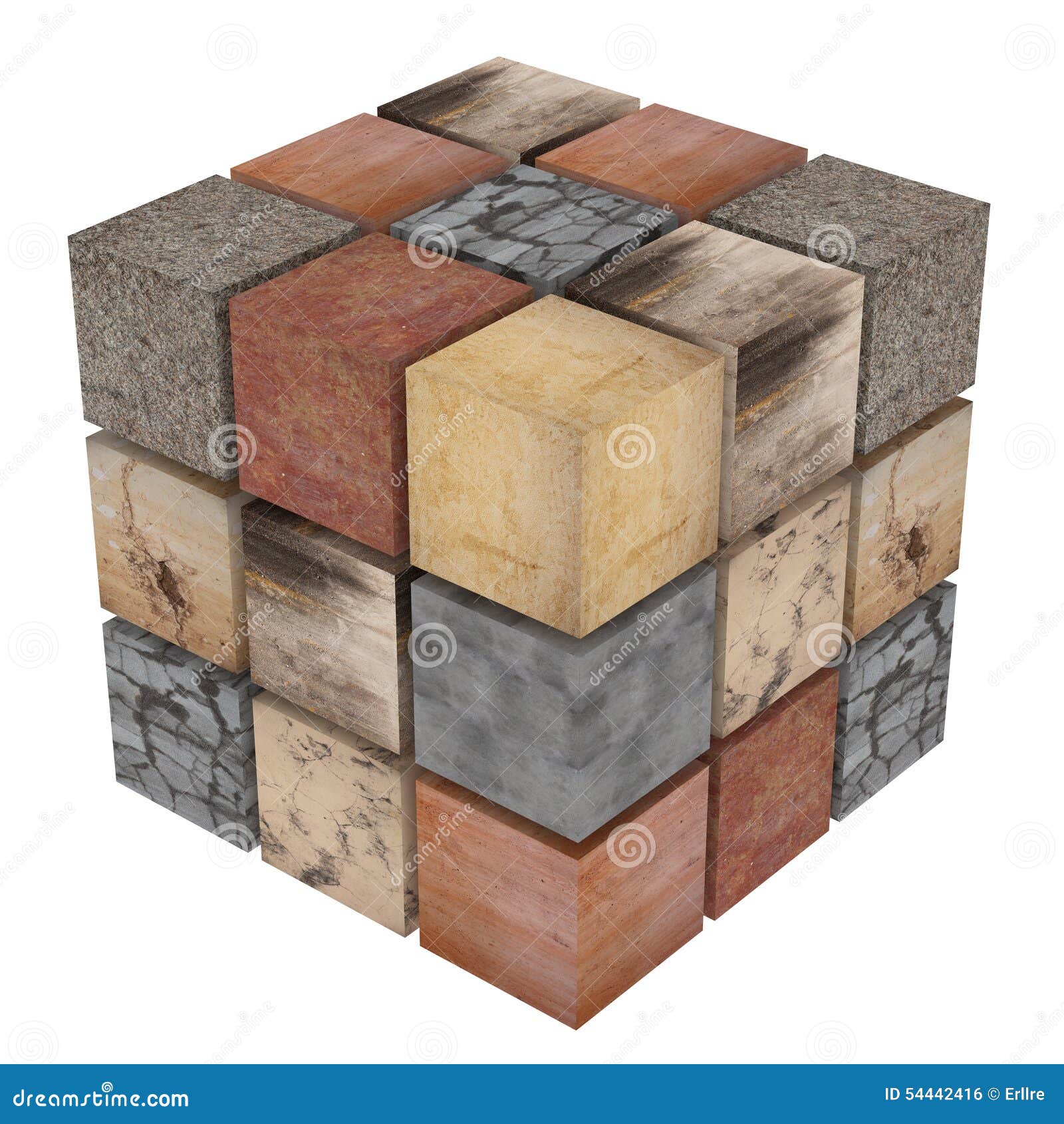 Textured stone cubes stock illustration. Illustration of scratched ...