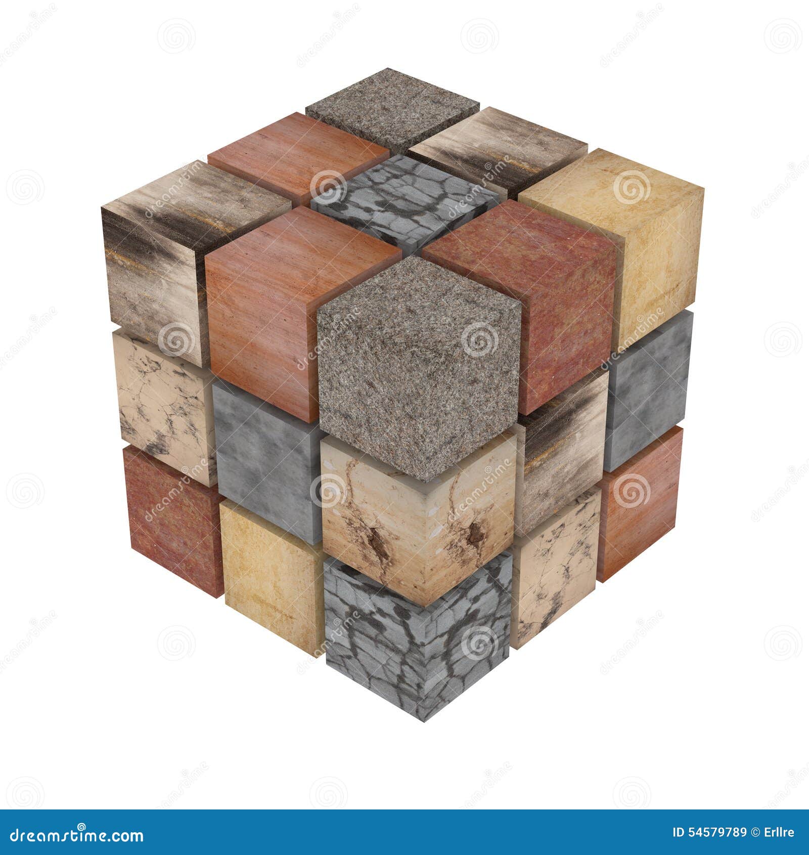 Textured stone cubes stock illustration. Illustration of render - 54579789