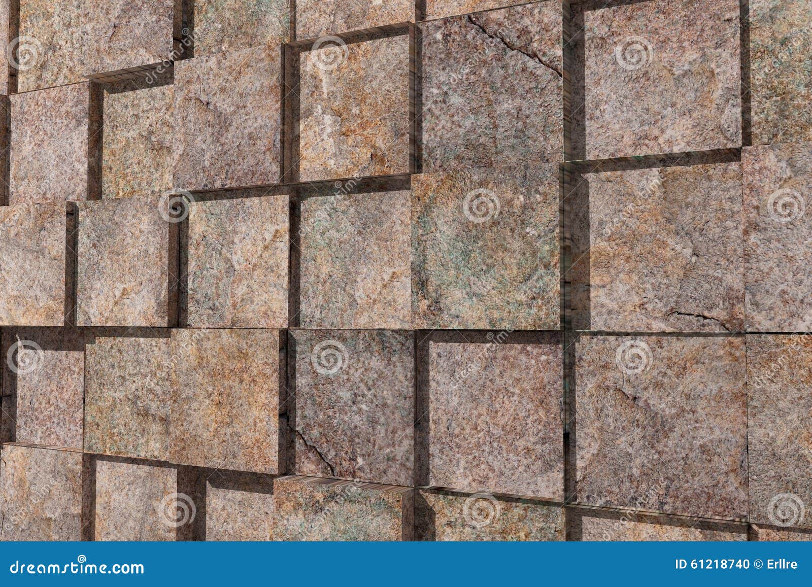 Textured stone cubes stock illustration. Illustration of construction ...