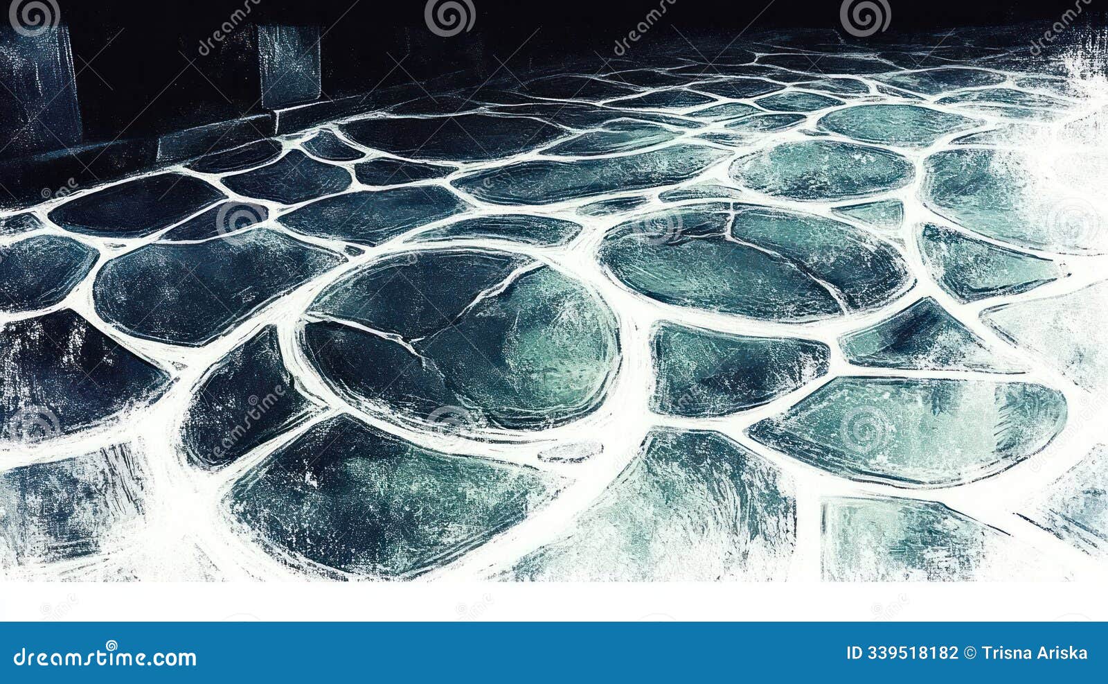 A Textured Stone Pathway with a Smooth, Reflective Surface Stock ...