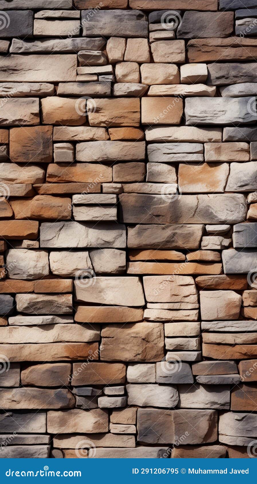 Textured Stone Wall Brick Background Adorned with a Seamless Sandstone ...
