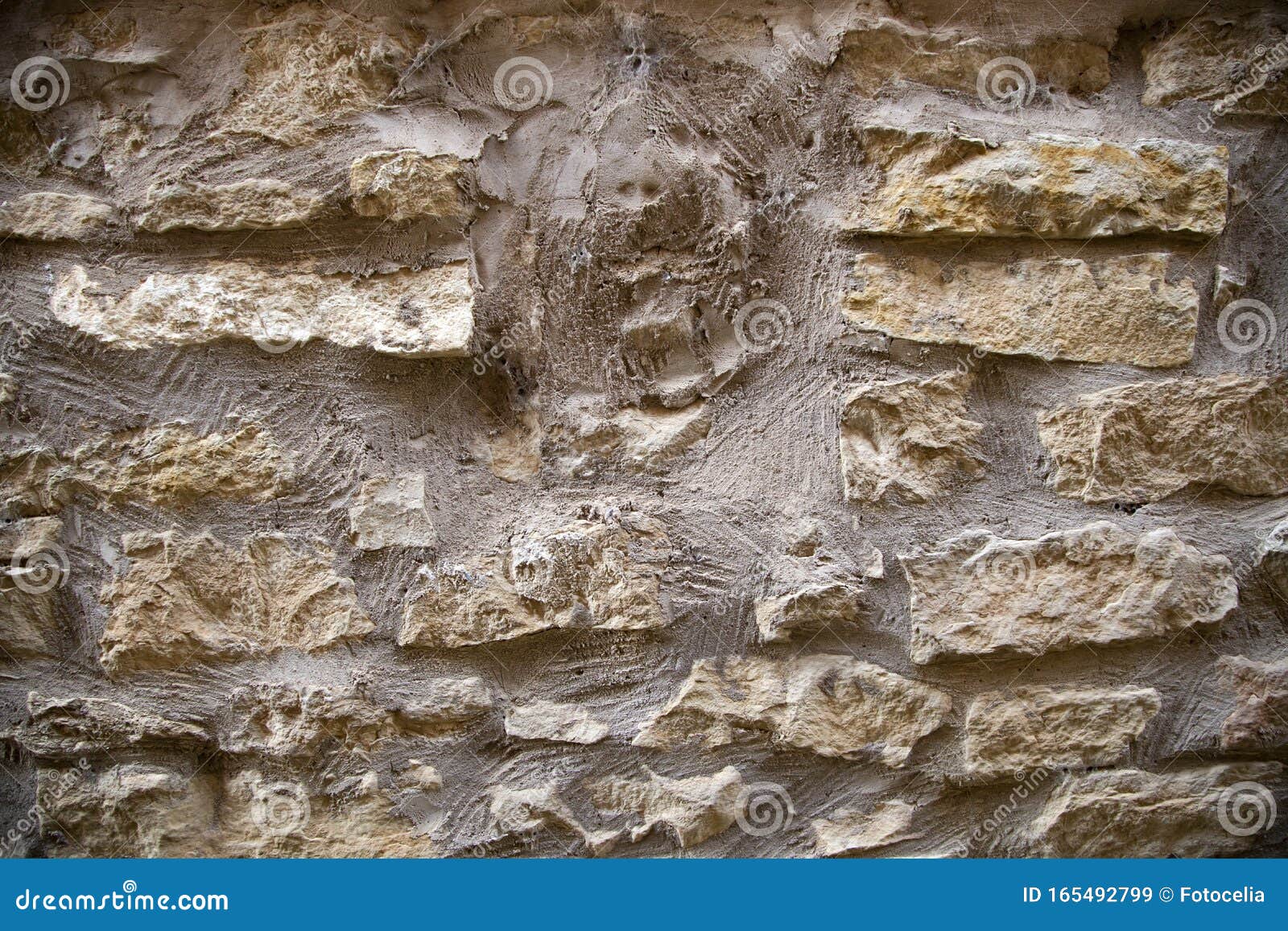 Textured stone wall stock image. Image of cement, exterior - 165492799