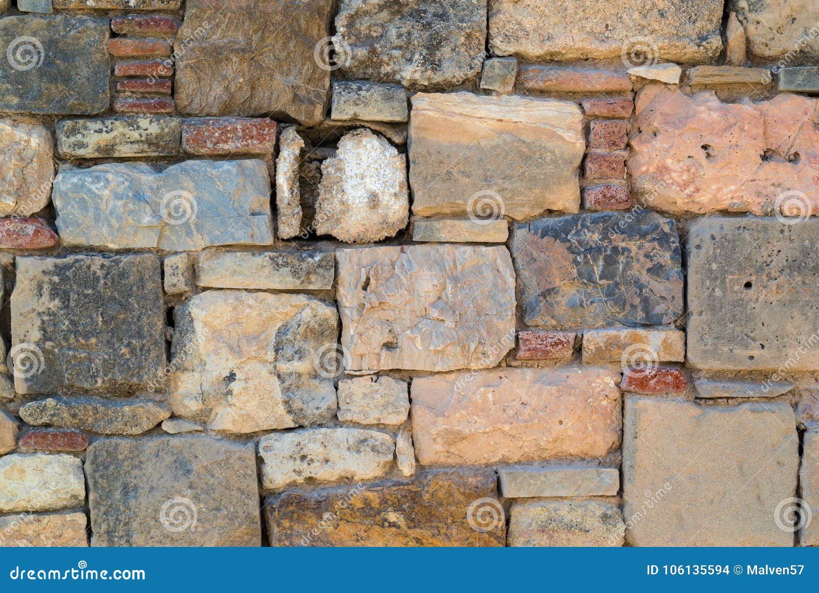 Texture of an Ancient Stone Wall Stock Photo - Image of uneven ...