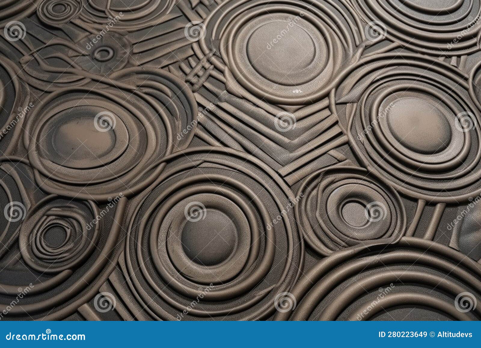 Textured Surface with Rotational Pattern of Circles and Lines Stock ...