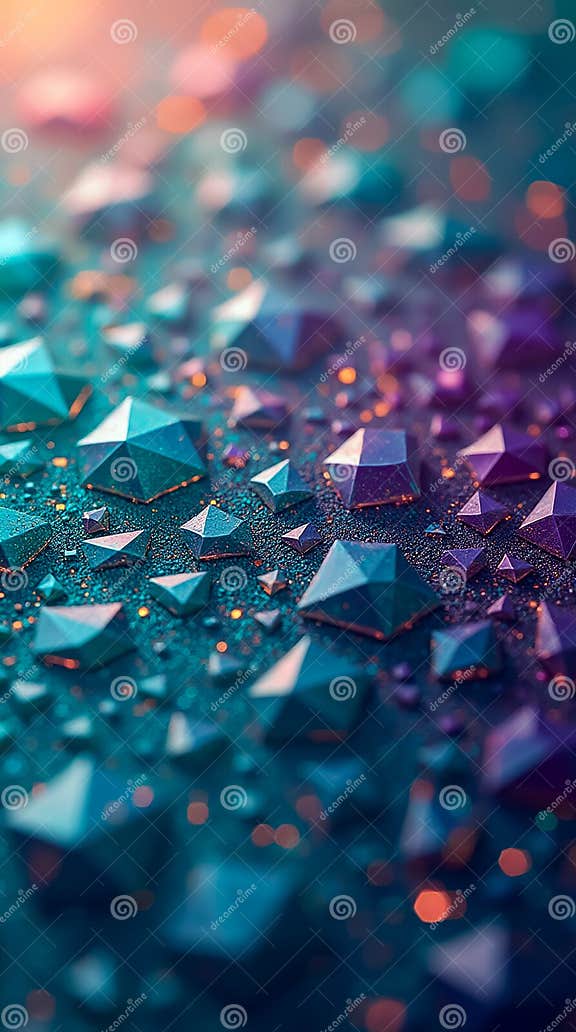 Textured Surface Showcases Numerous Small Facets Reflecting Dynamic ...