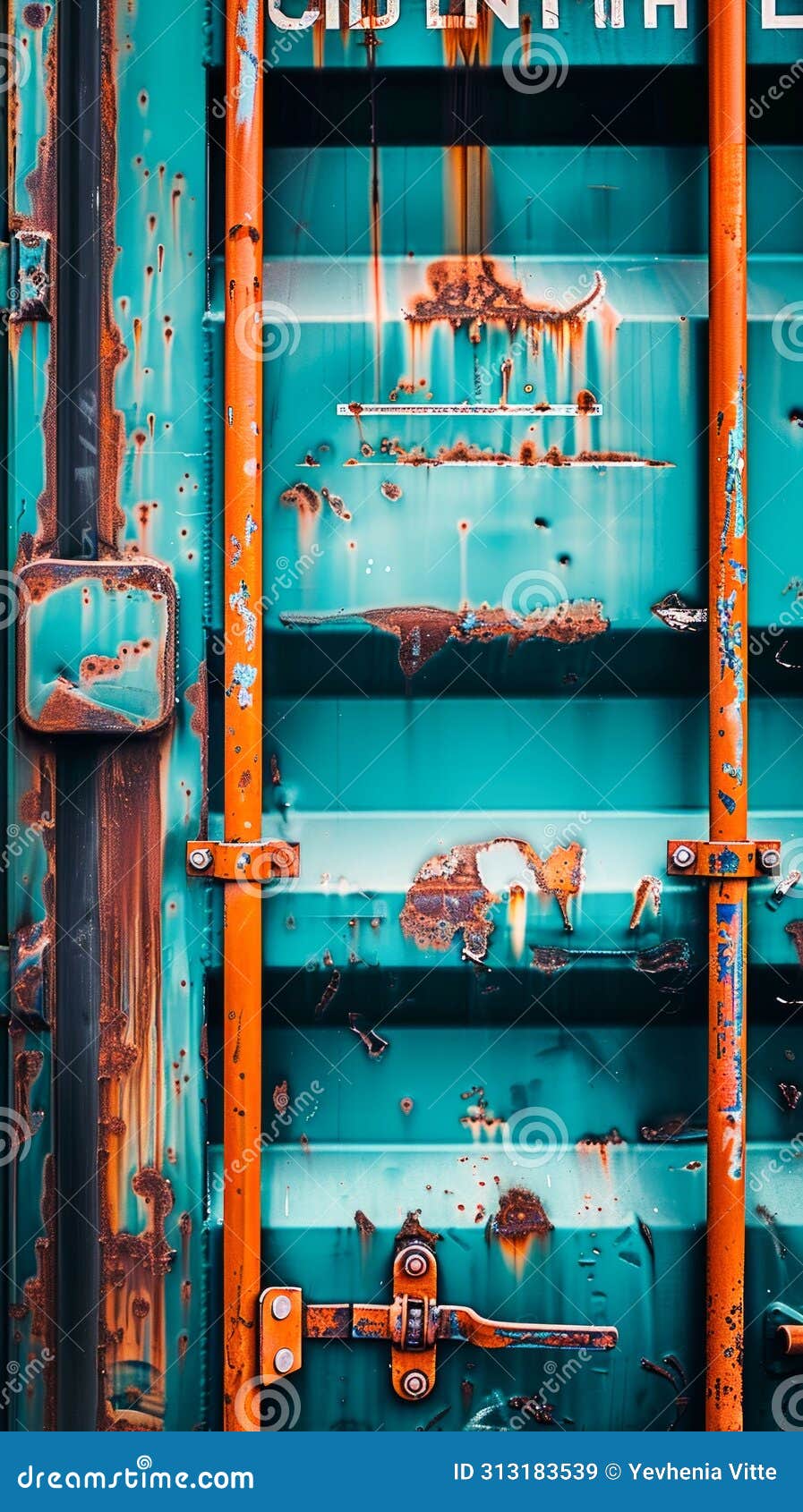 Textured Surface of a Weathered Shipping Container. Generative Ai Stock ...