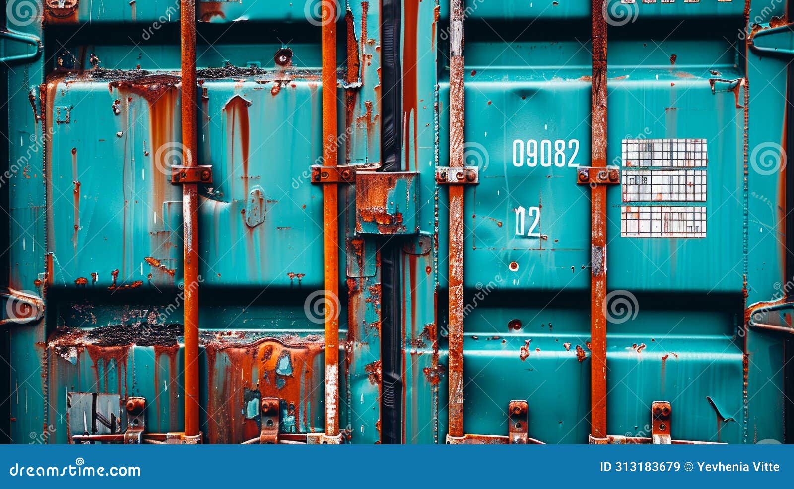 Textured Surface of a Weathered Shipping Container. Generative Ai Stock ...