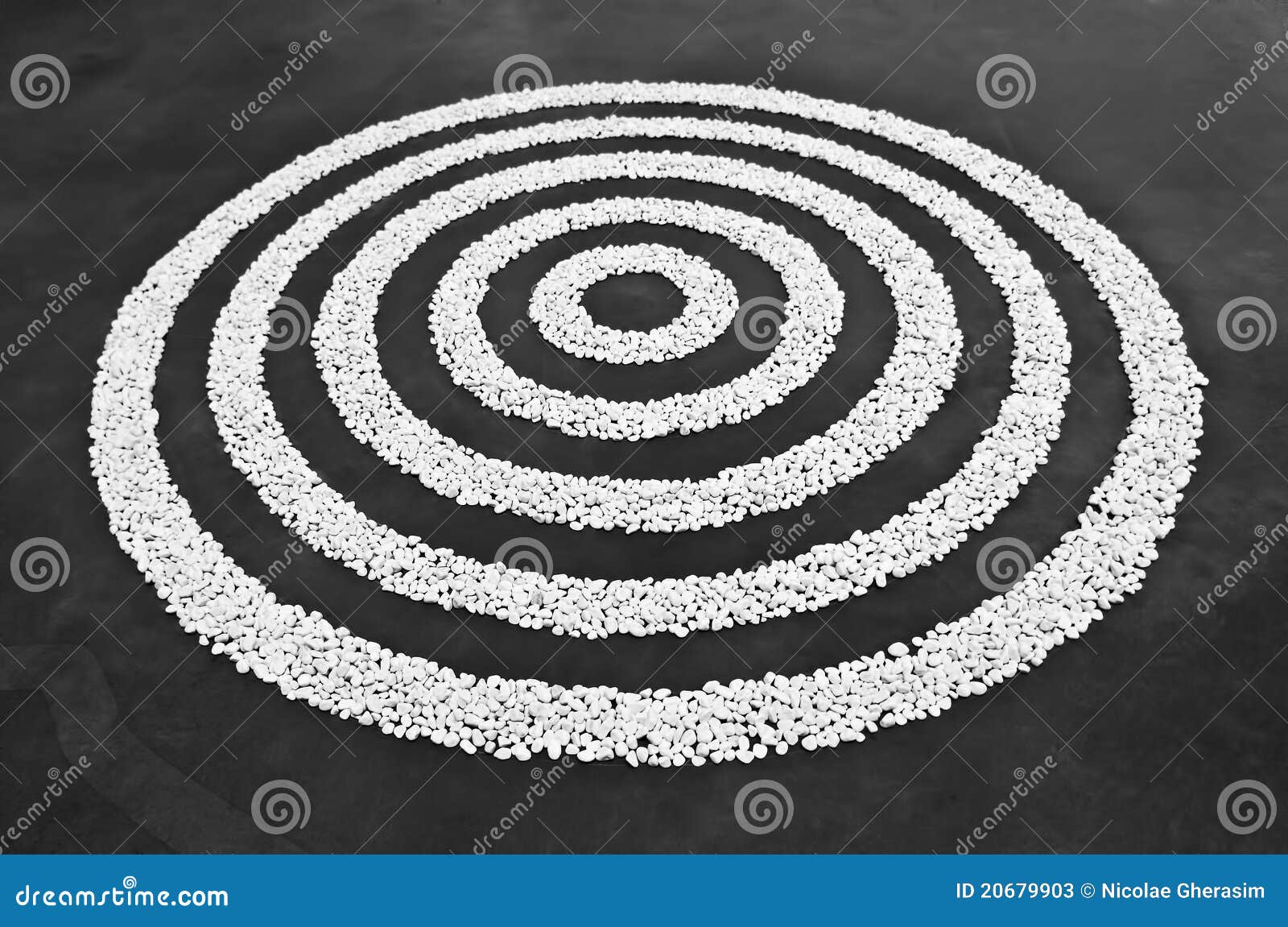 Textured target stock image. Image of pebbles, diminishing - 20679903
