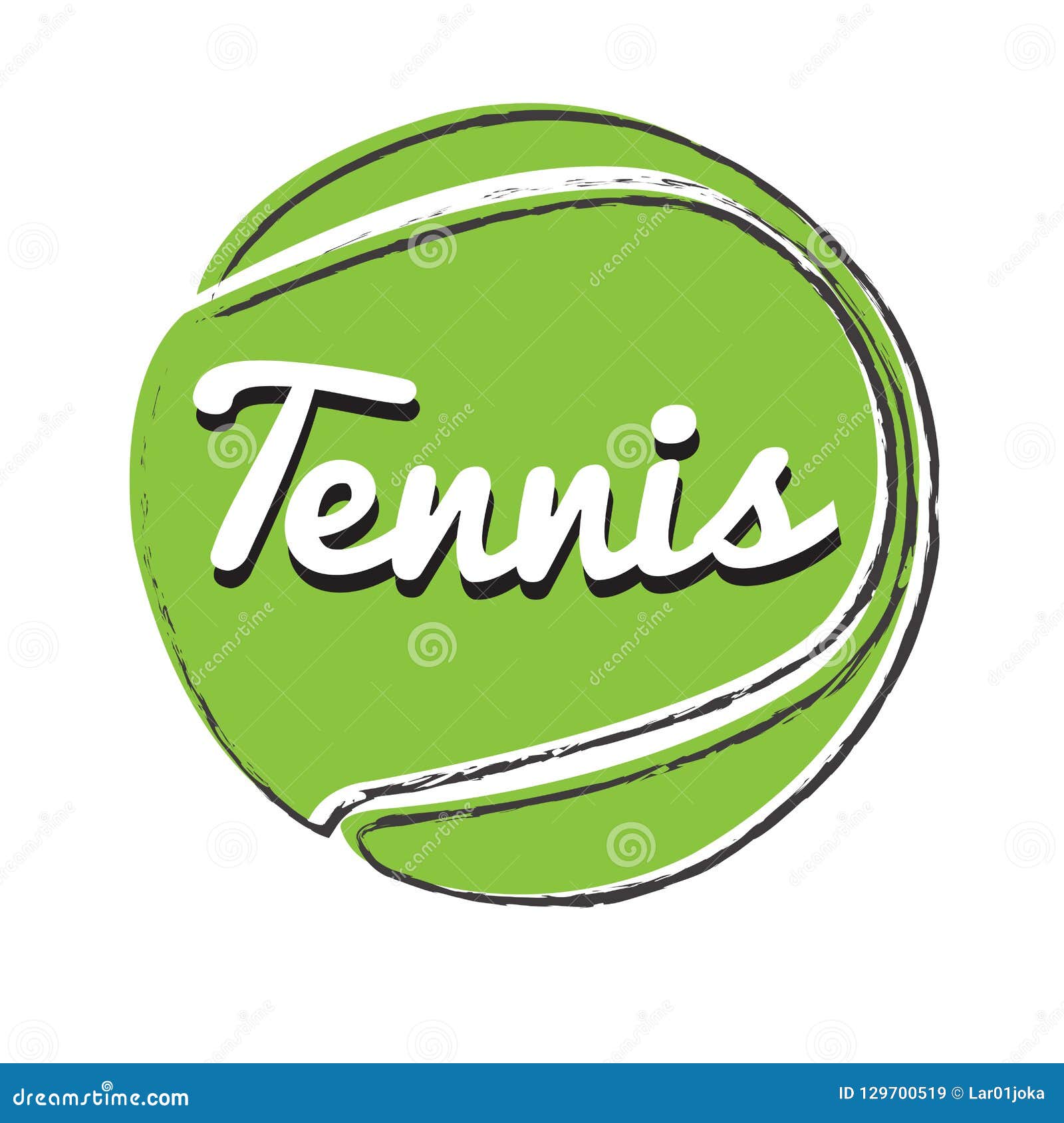 Textured Tennis Ball with Text Stock Vector - Illustration of court ...