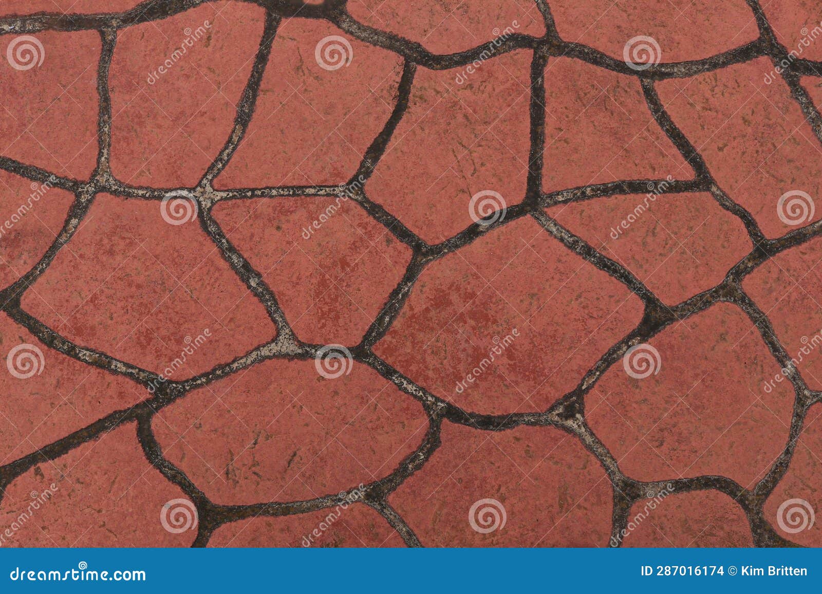 A Textured Terracotta Coloured Patterned Paving Background Stock Photo ...