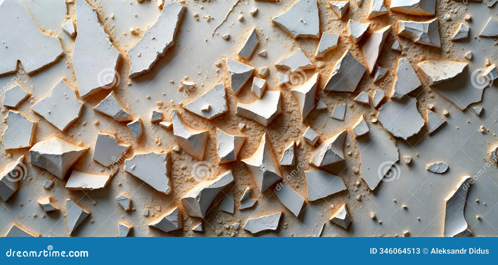 Textured Terrain of Cracked Clay Pieces Stock Illustration ...