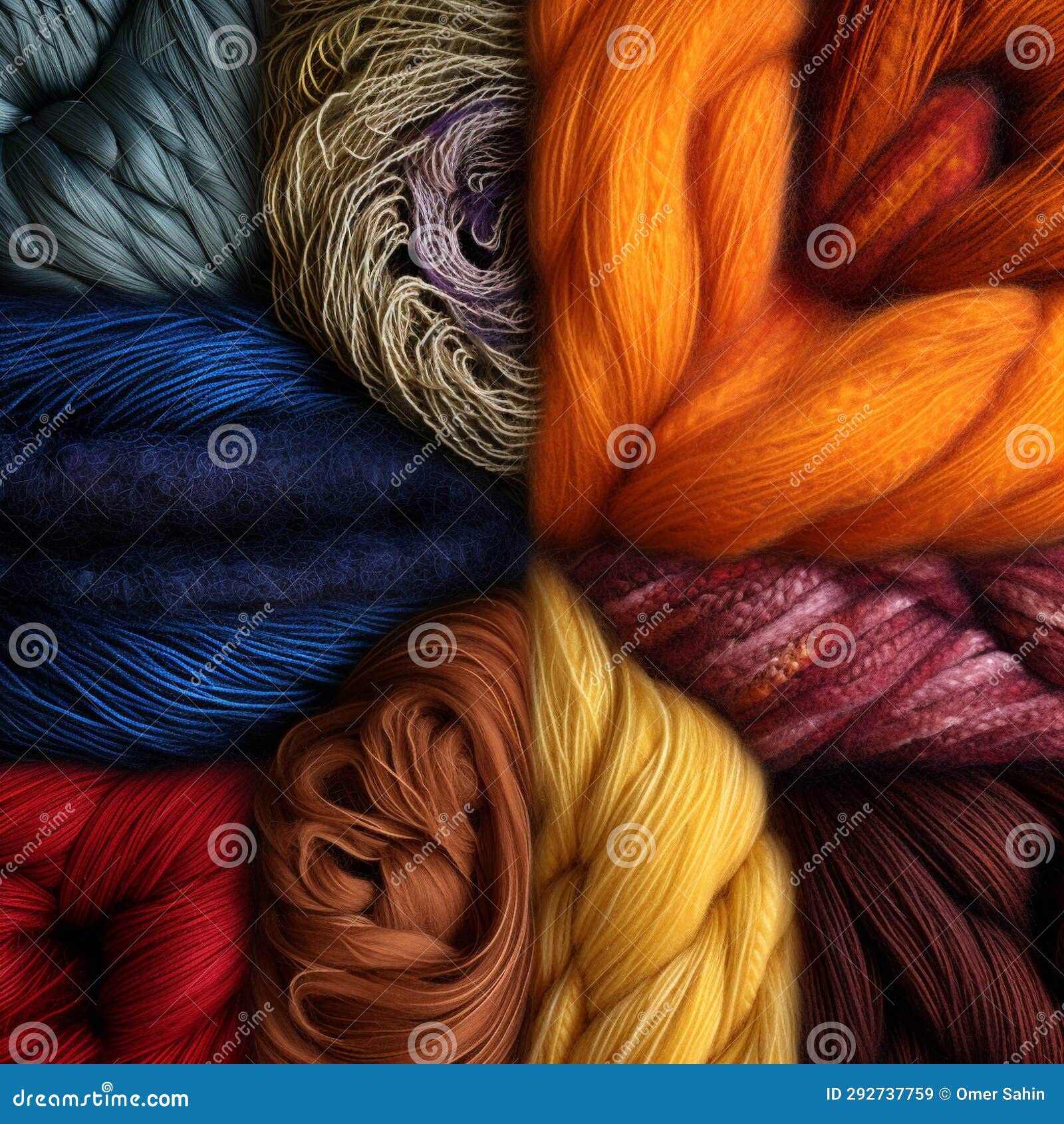 Textured Threads: a Buzzing Kaleidoscope of Wool Close-ups Stock Image ...