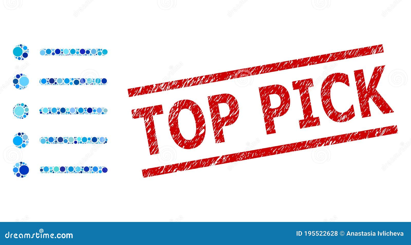 Textured Top Pick Stamp Imitation and Items Collage of Rounded Dots ...