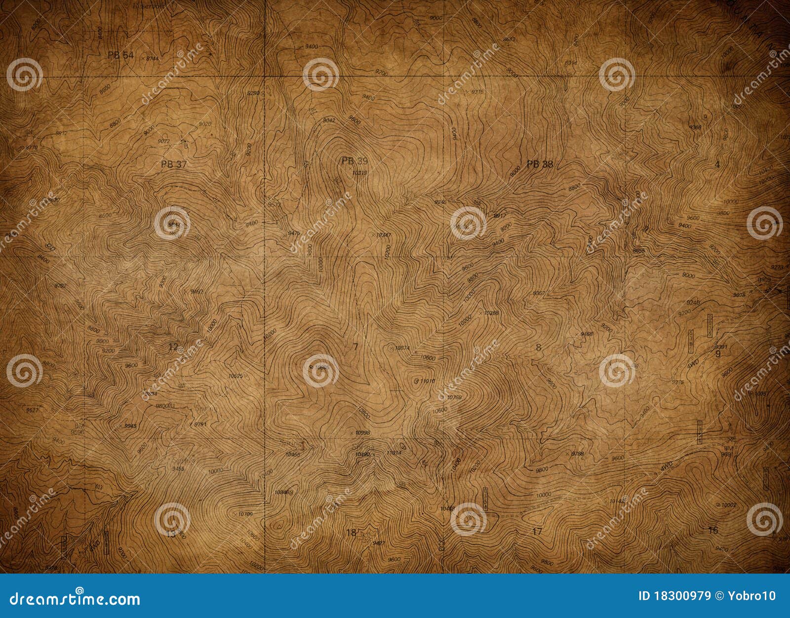 Textured Topographical Map Background Stock Image - Image of isolines ...