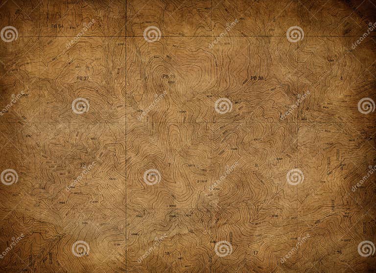 Textured Topographical Map Background Stock Image - Image of isolines ...