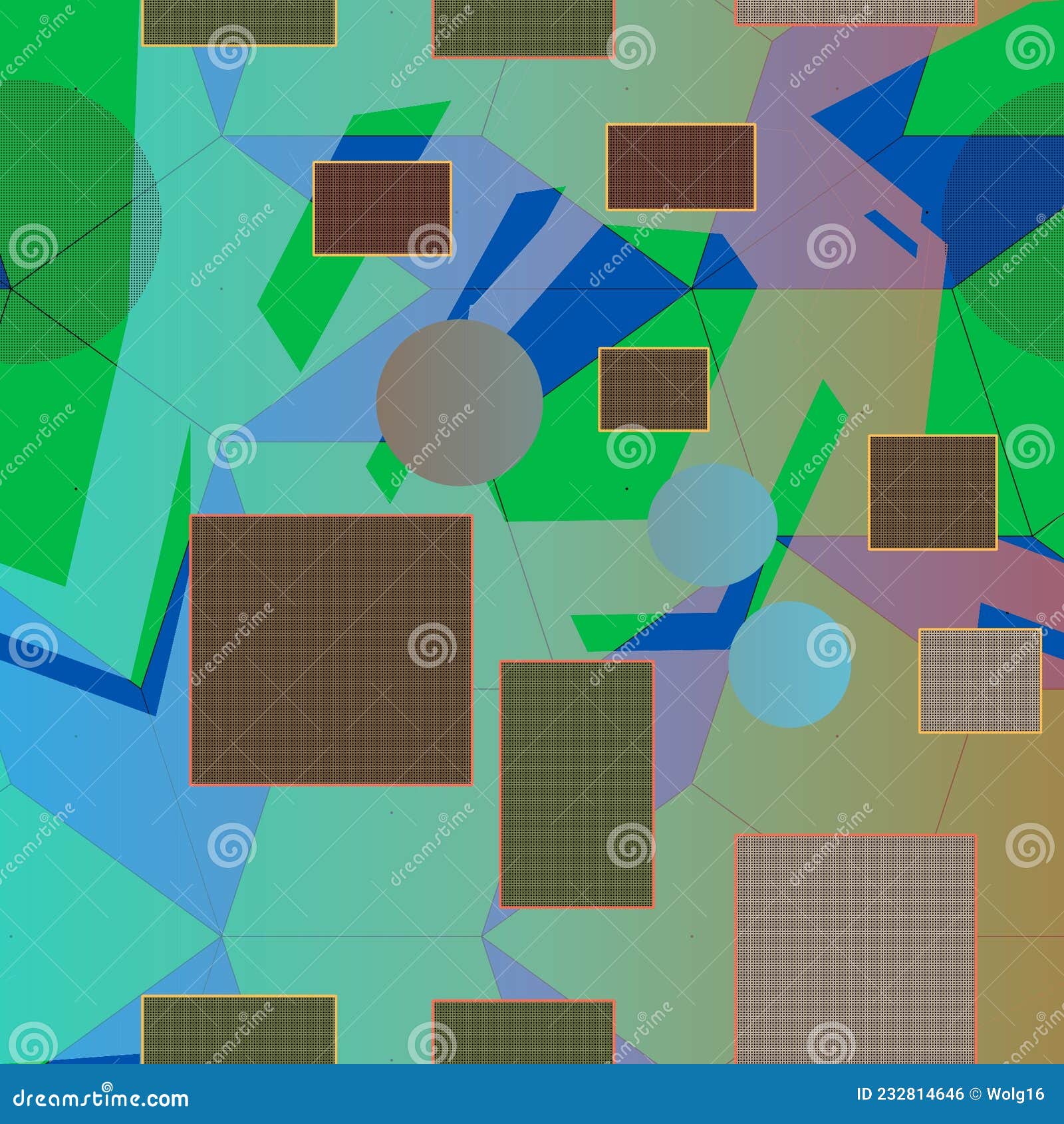 Textured Triangular, Round and Abstract Elements in a Pattern on a Dark ...