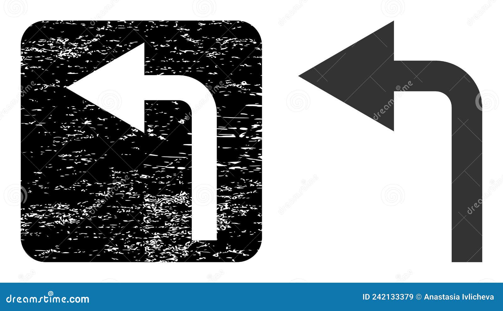 Textured Turn Left Carved Seal Stock Vector - Illustration of stamp ...