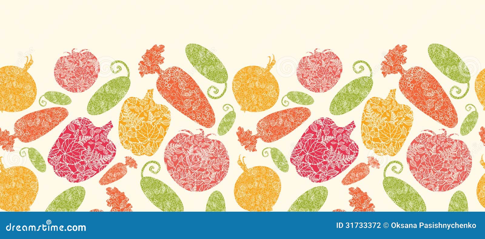 Textured Vegetables Seamless Pattern Background Cartoon Vector ...