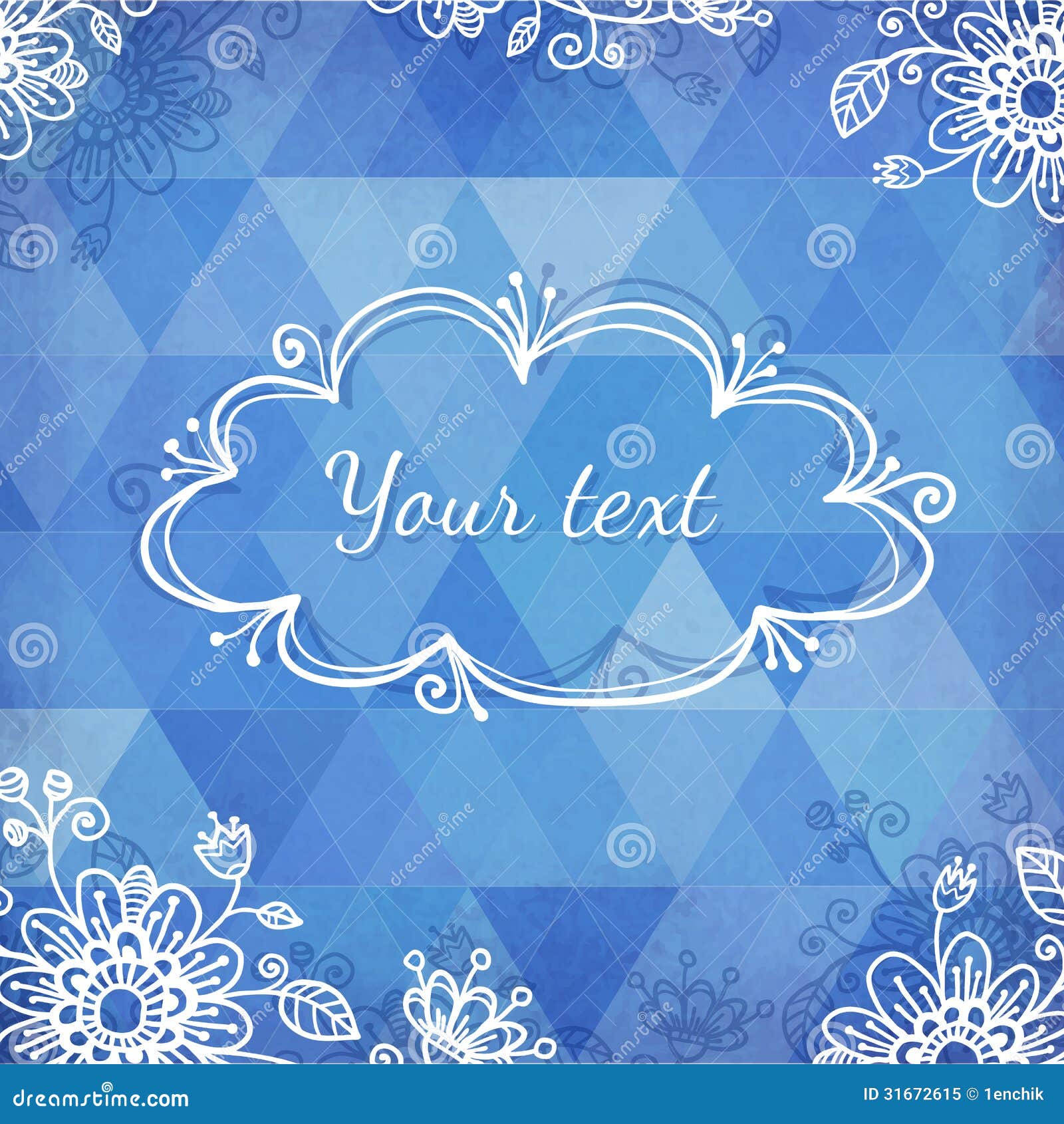 Textured Vintage Blue Vector Triangles Stock Vector - Illustration of ...