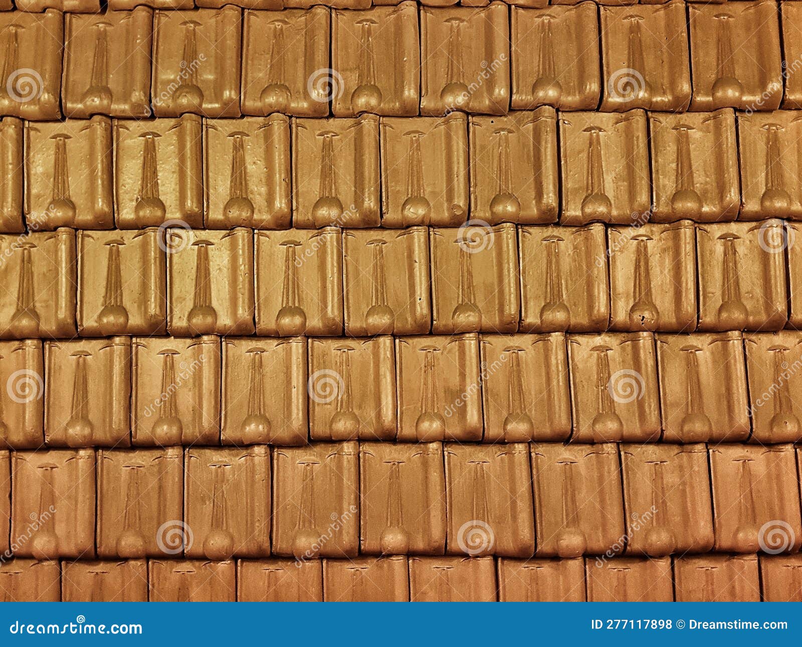 Textured Wall Decoration Using Clay Tiles Stock Photo - Image of wall ...
