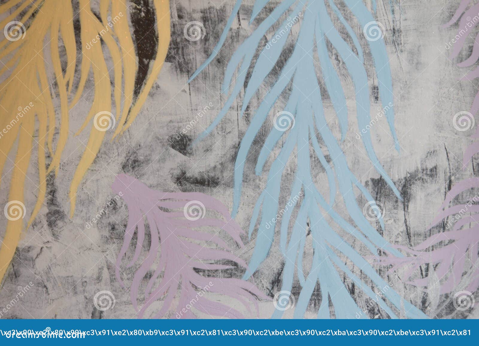 Textured Wall with Feathers. Stock Illustration - Illustration of gray ...