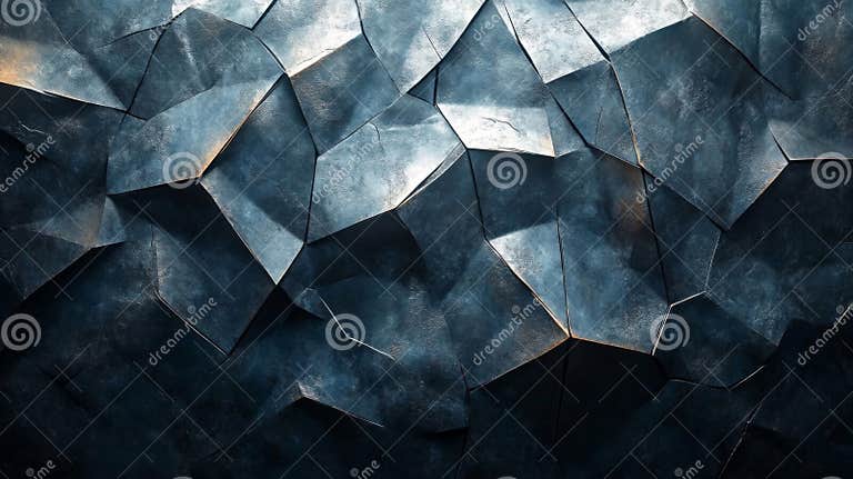 Textured Wall Surface with Angular Shapes in Deep Blue Tones ...