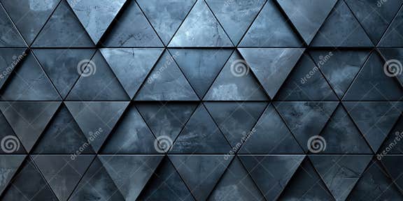 A Textured Wall of Triangular Stone Tiles in Muted Tones Creates a ...