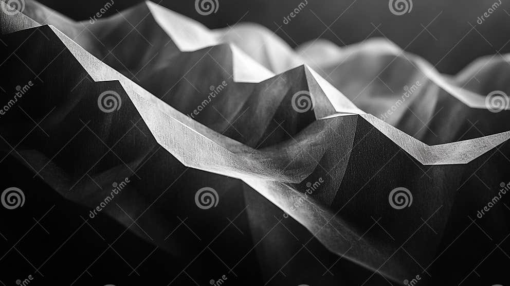 Textured Wave Formations in Monochrome Display Depth and Dimension ...