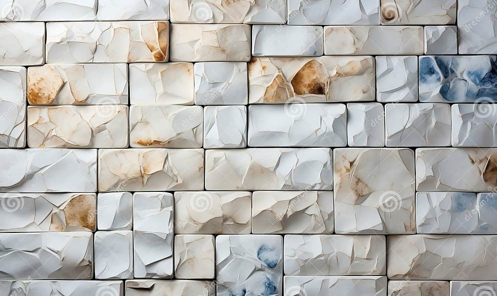 Textured White Background of Rectangles of Different Sizes. Stock ...