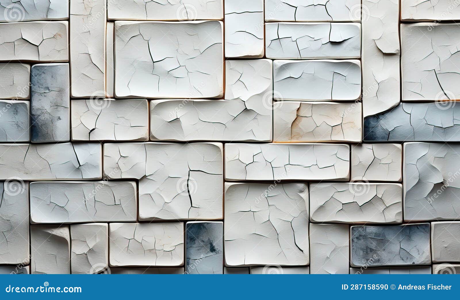 Textured White Background of Rectangles of Different Sizes. Stock ...