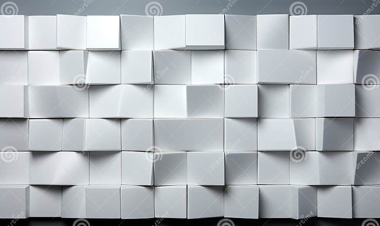 Textured White Background of Rectangles of Different Sizes. Stock ...