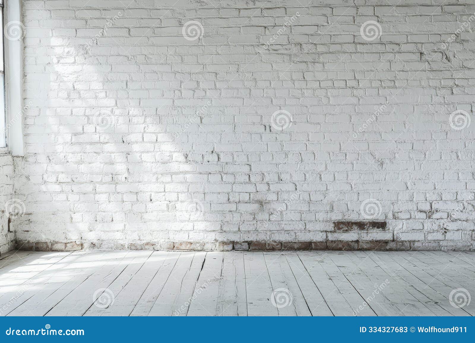 A Textured, White Brick Wall with Slight Imperfections, Creating a ...