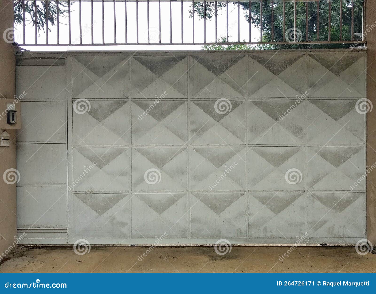 Textured white gate stock image. Image of security, textured - 264726171
