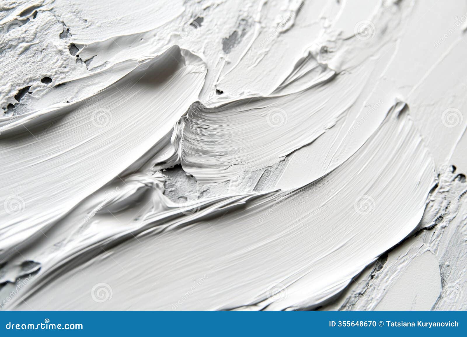 Textured White Paint Strokes on Canvas, Showcasing Thick Application ...