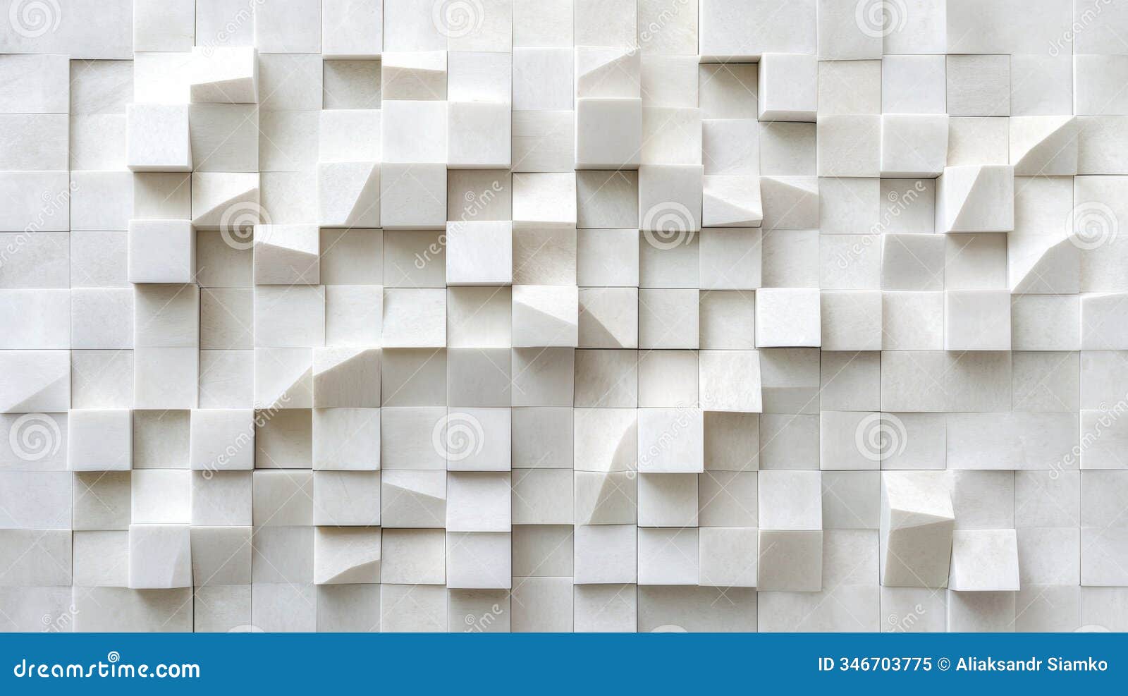 Textured White Wall Featuring Geometric 3d Cube Patterns Stock ...