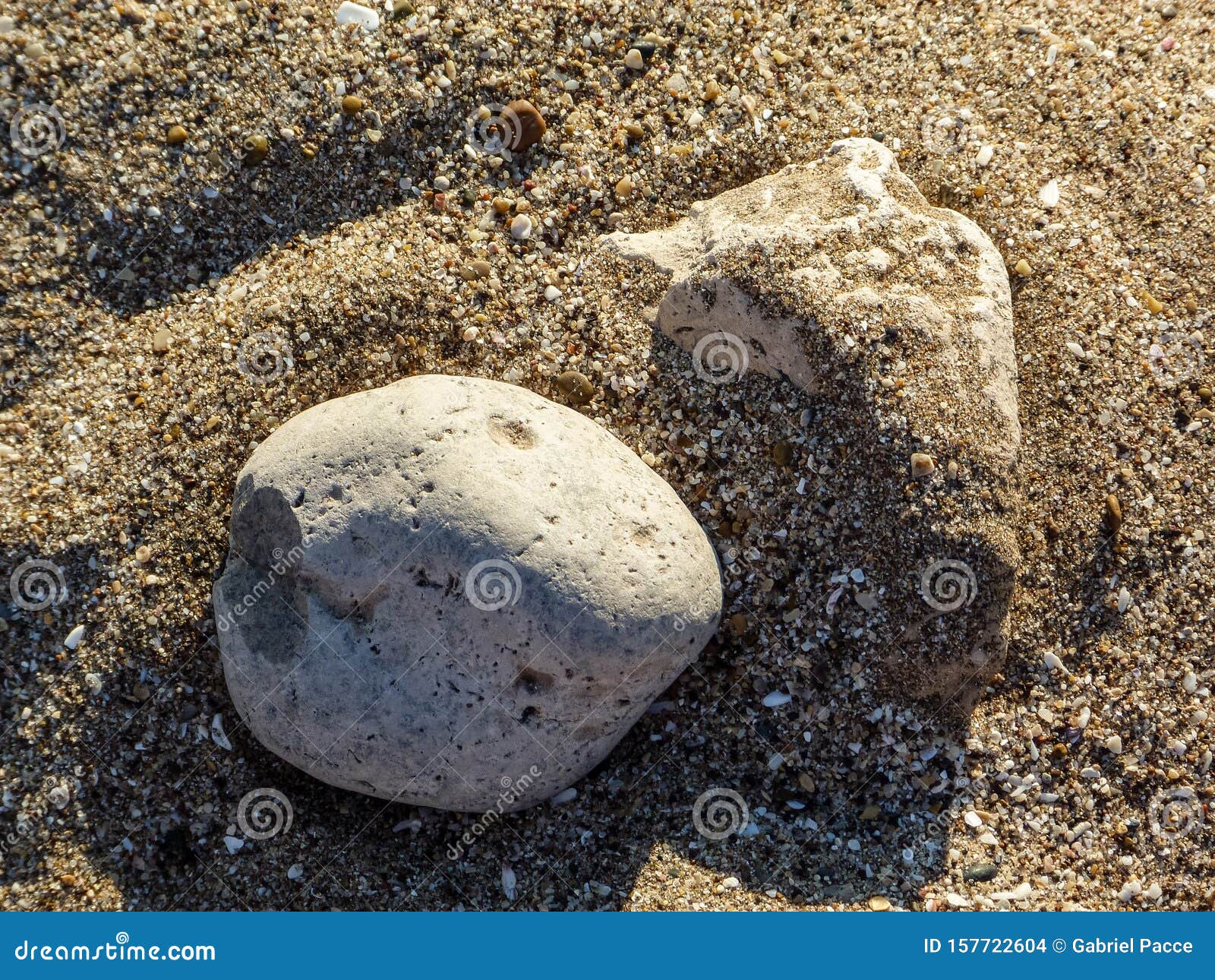 Closeup of Rocks on the Sand Stock Photo - Image of object, details ...