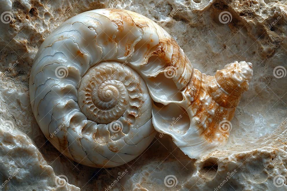 Textures of Antique Shells in Stone. Wallpaper Background Stock Photo ...