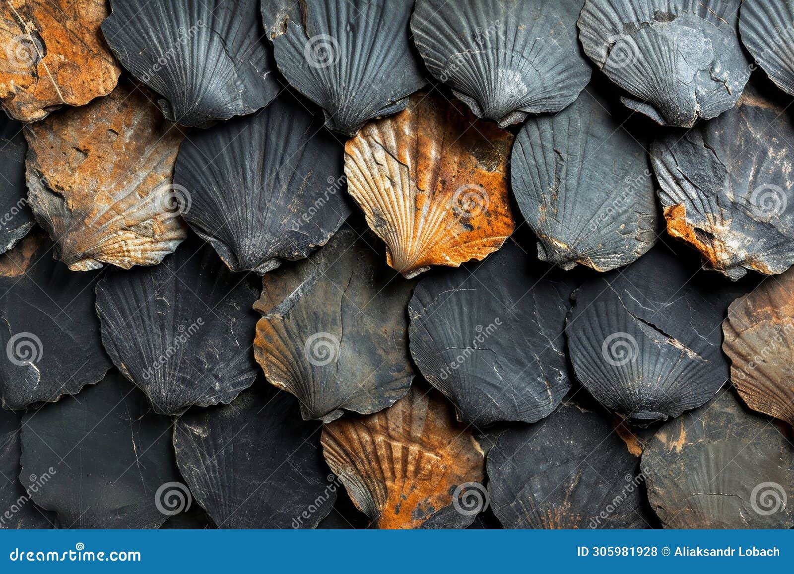 Textures of Antique Shells in Stone. Wallpaper Background Stock Photo ...