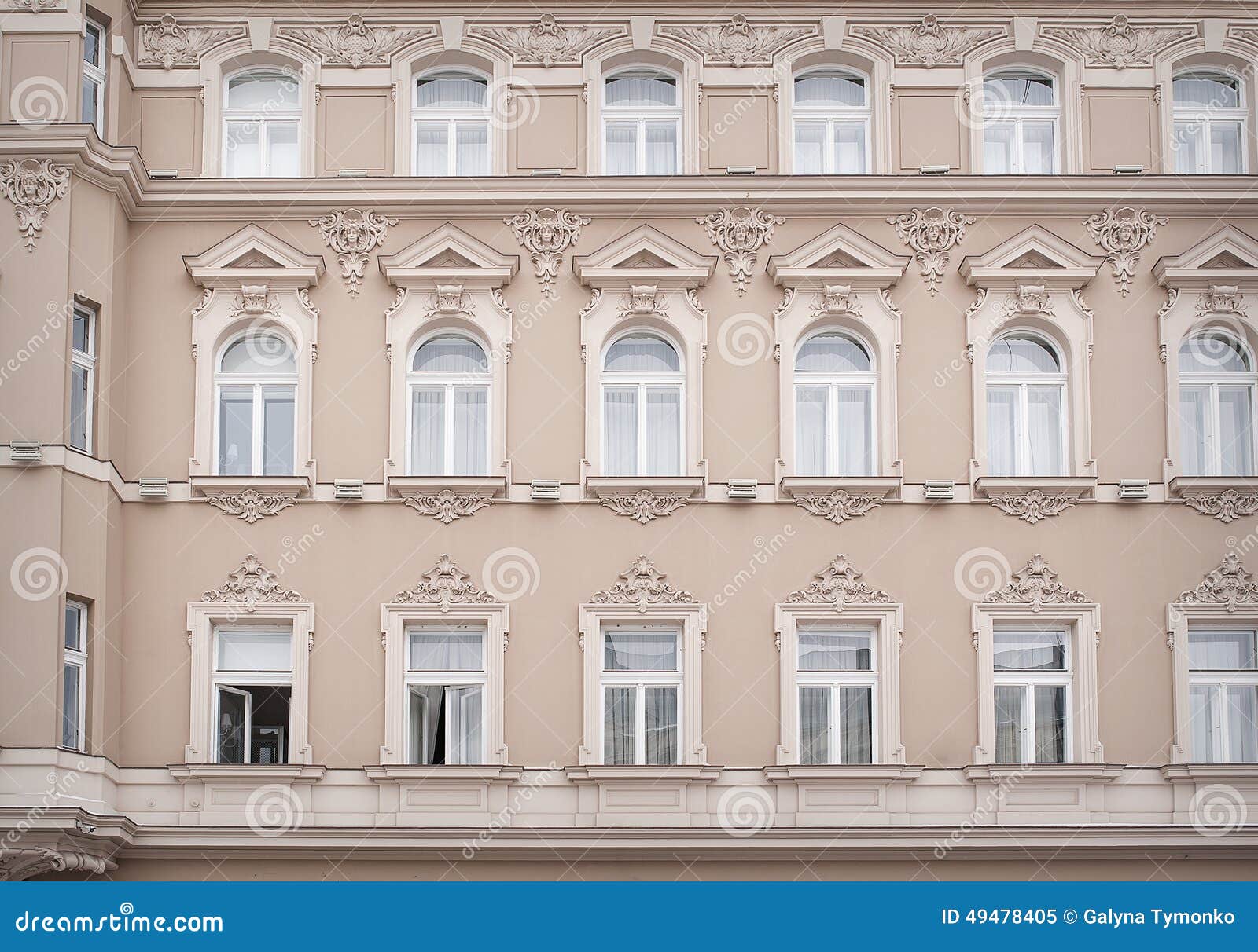 Textures Buildings Beautiful Windows Stock Image - Image of decorative ...