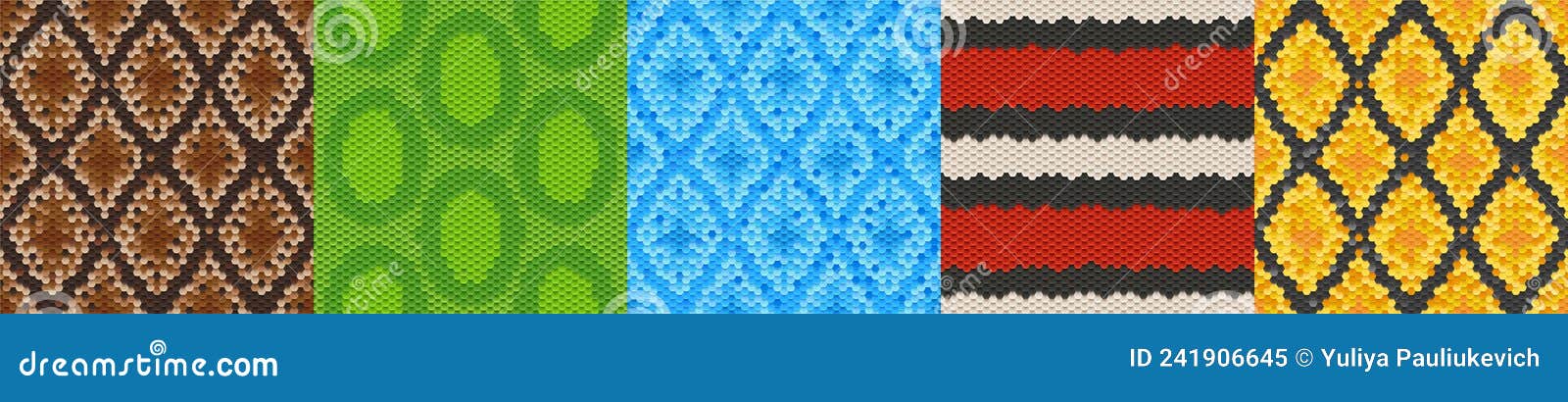 Textures of Colored Snake or Lizard Skin Stock Vector - Illustration of ...