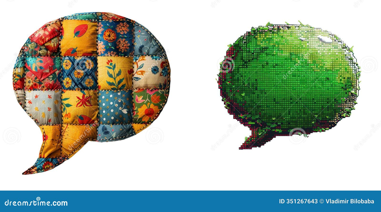 Textures of Communication with Patchwork and Pixel Designs Stock ...