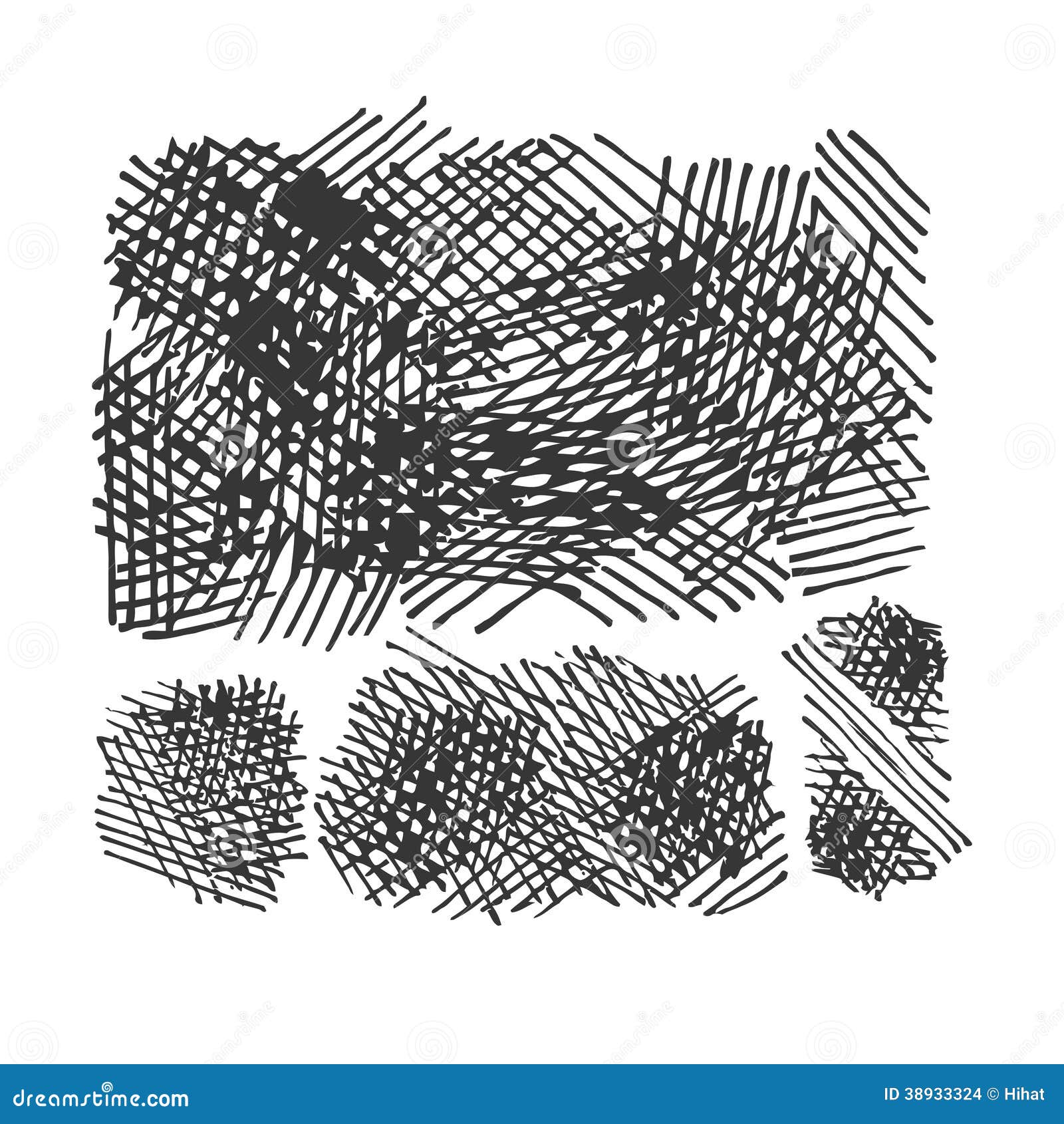 Textures De Hachure De Grunge Réglées. Eps8 Illustration Stock - Image ...