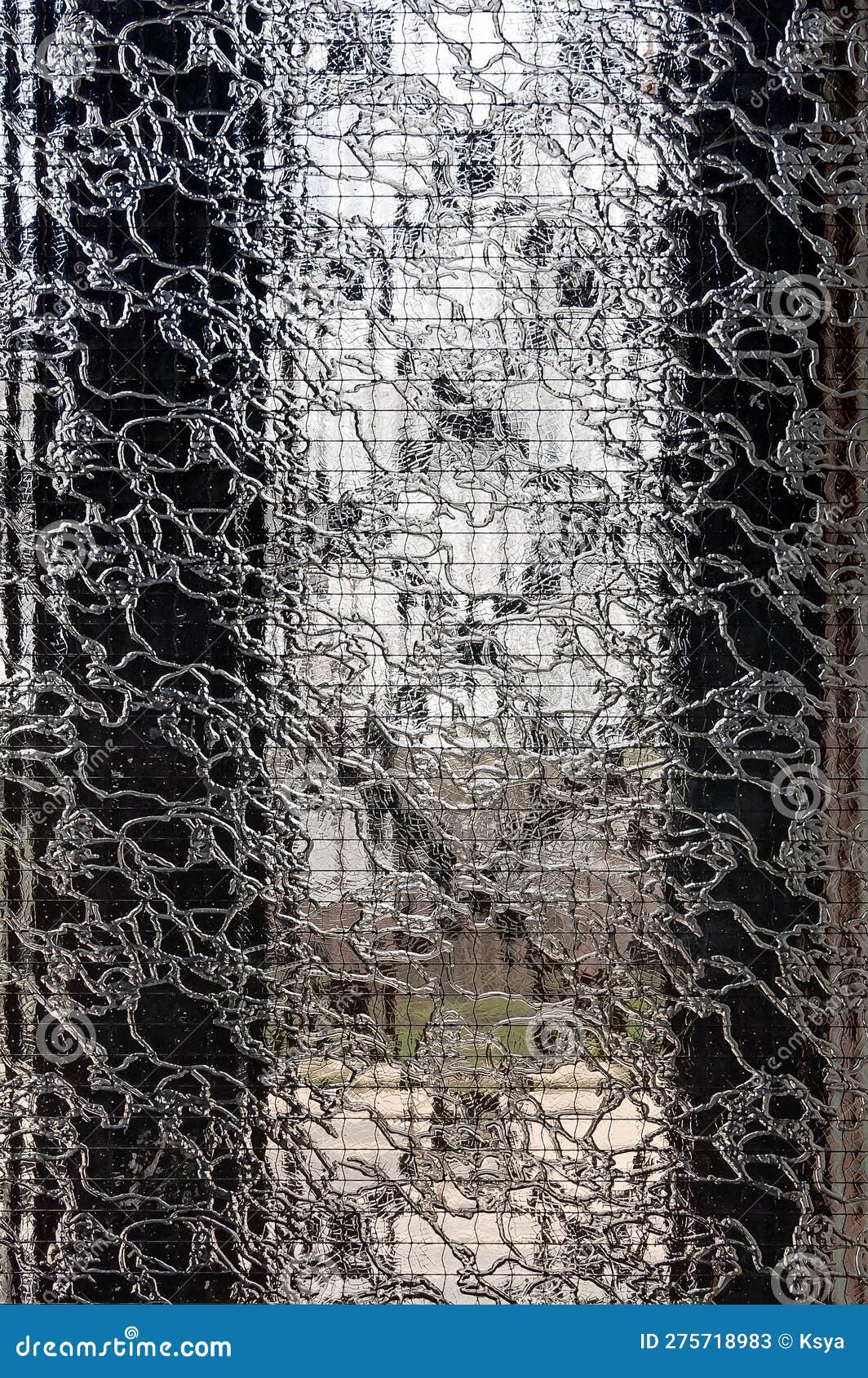 Textures on the Glass of a Window Stock Image - Image of relief, line ...