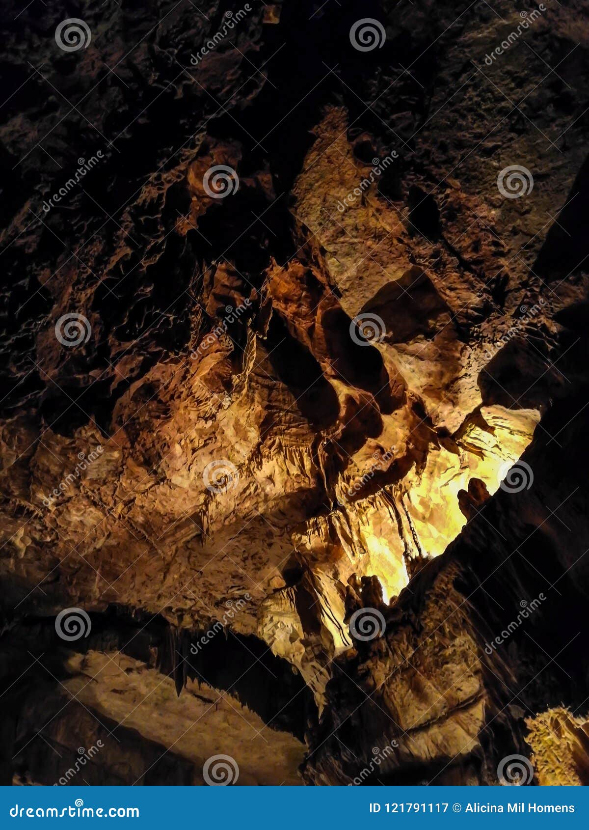 Textures and Patterns Inside a Grotto Stock Image - Image of stalagmite ...