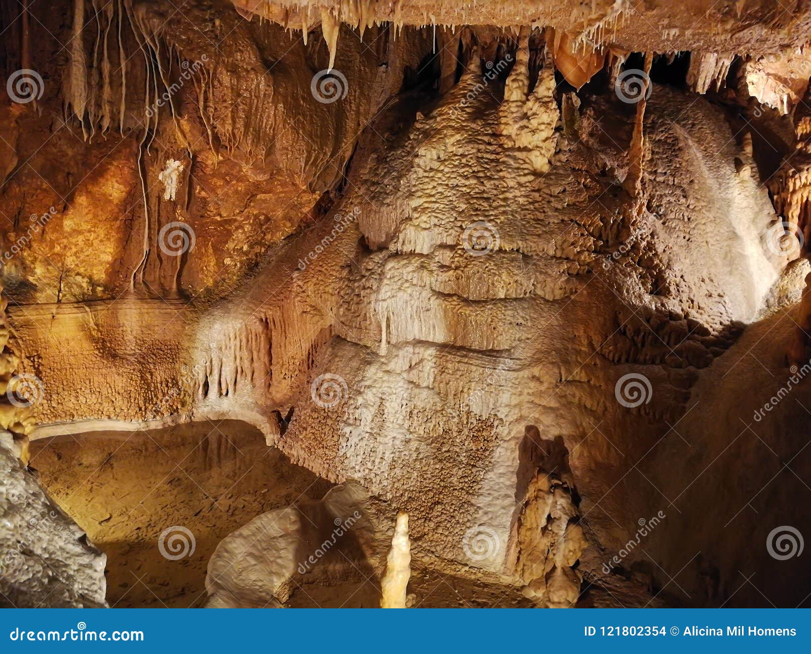 Textures and Patterns Inside a Grotto Stock Photo - Image of hollow ...