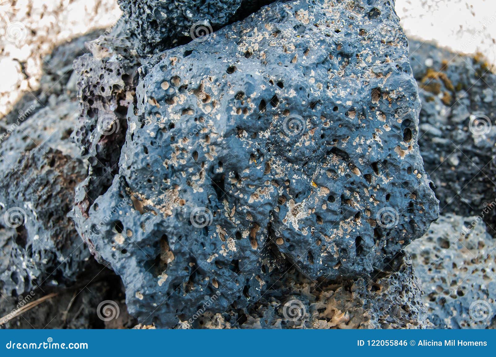 Textures and Patterns in a Volcanic Rock Stock Photo - Image of ...