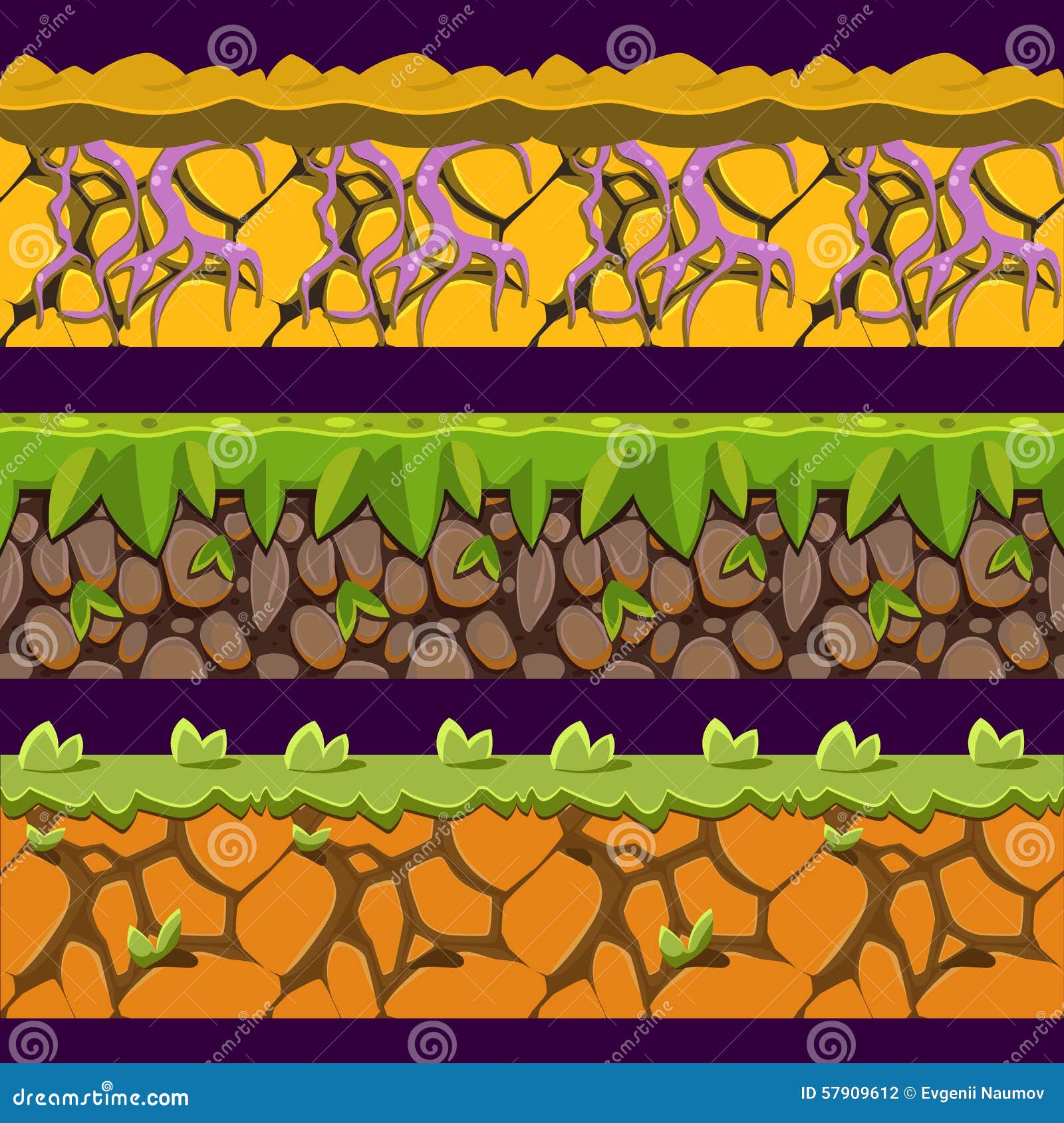 Textures for platform game stock vector. Illustration of metal - 57909612