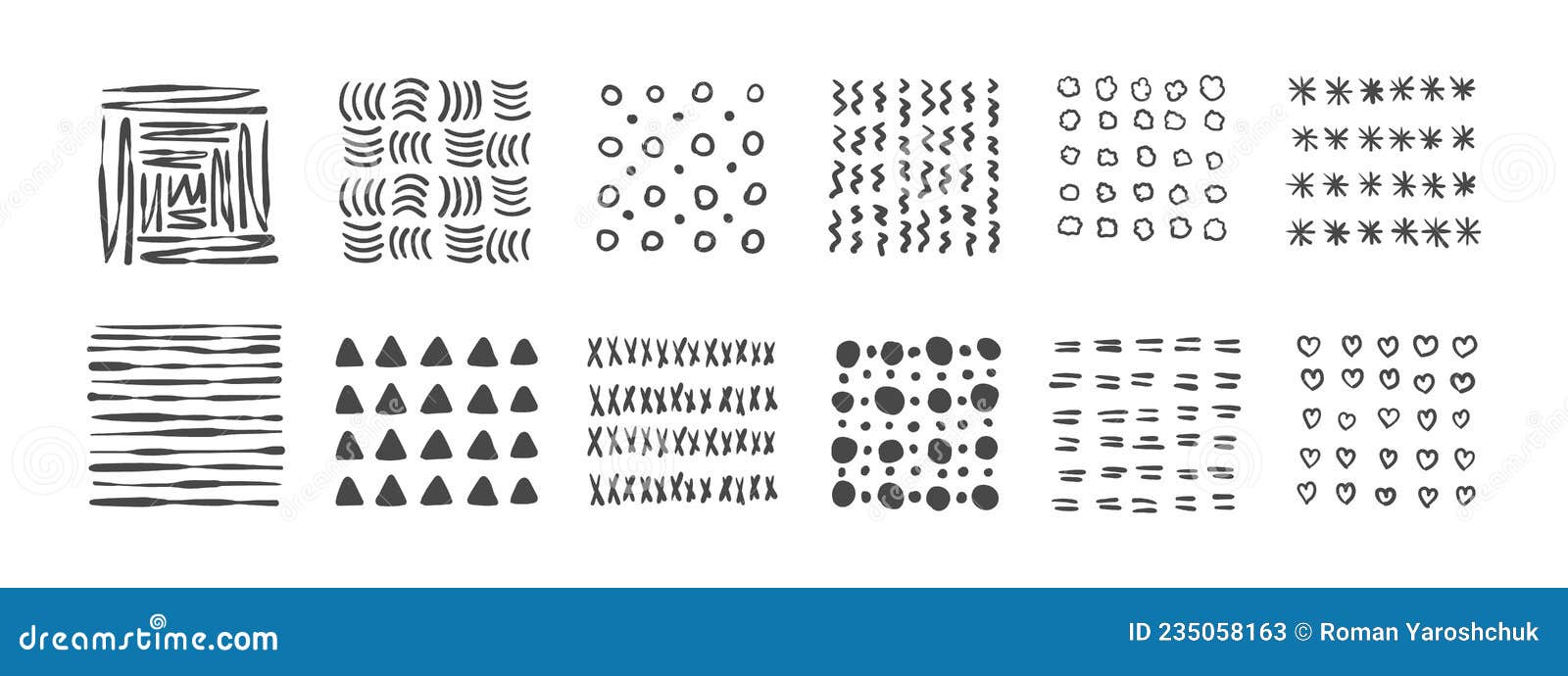 Textures. a Set of Hand-drawn Textures. Elements for Hand-drawn ...