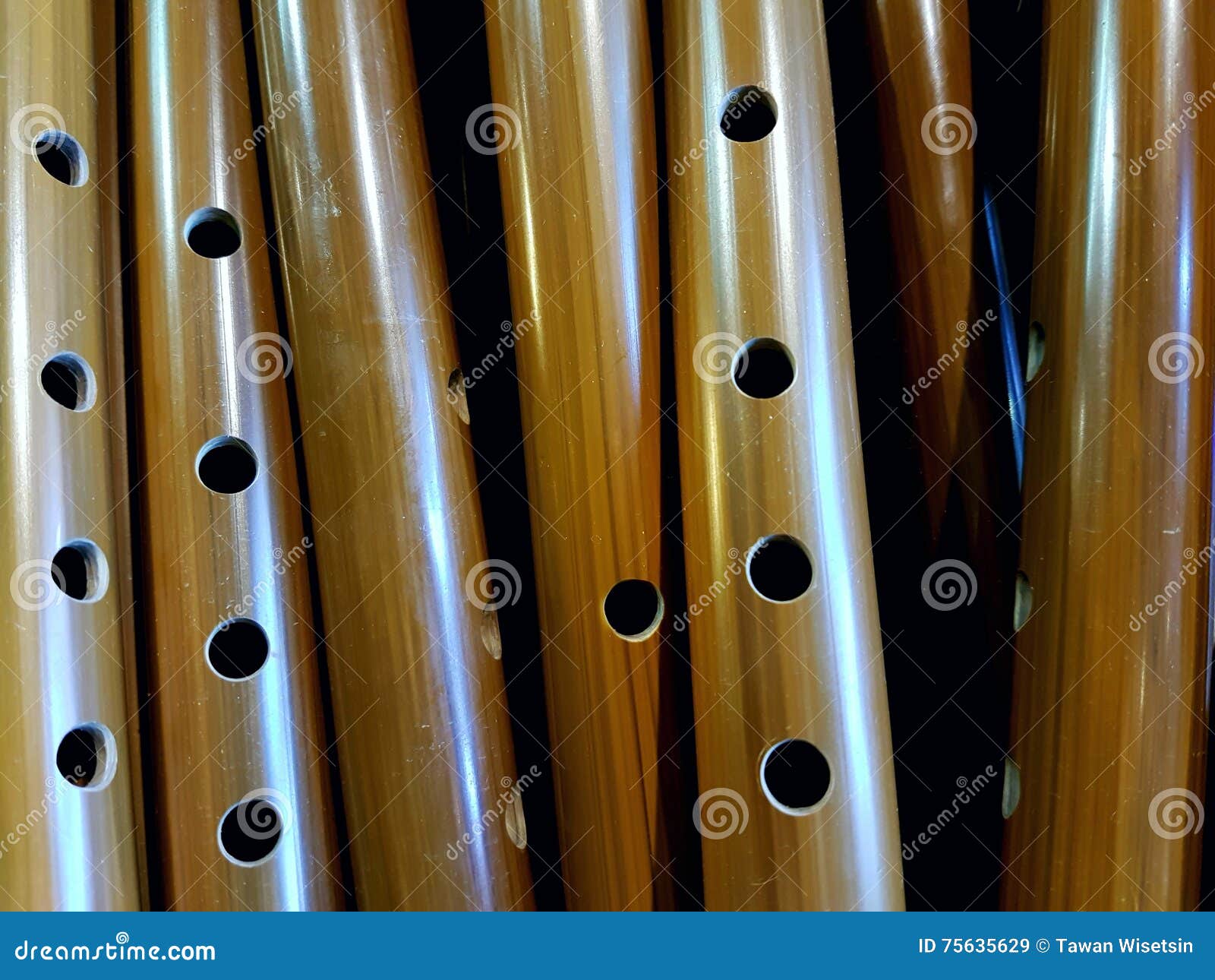 Textures of thai flute stock image. Image of shadow, thai - 75635629