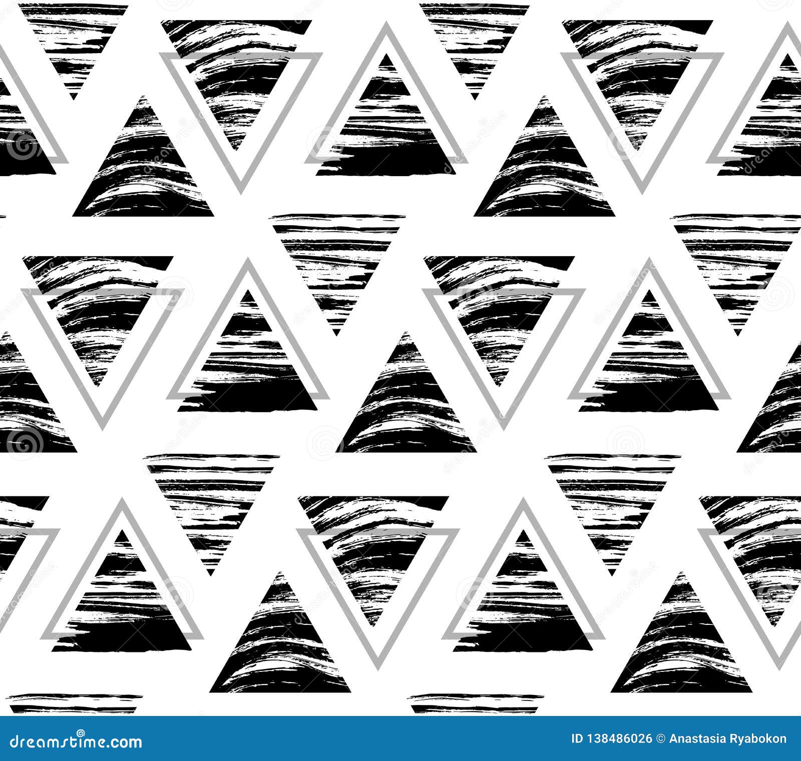 Textures Triangle Geometric Black and White Pattern Stock Vector ...